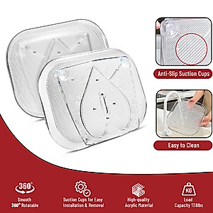 Rectangular Lazy Susan Turntable Lazy Susan for Fridge, Large Lazy Susan 15.67" 360° Rotating, Lazy Susan Organizer, Refrigerator organizing, Convenient for Multi-use Rectangular, FIT in All Fridge.