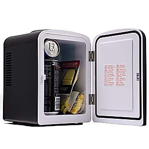 Uber Appliance UB-CH1-MB, Skin Care, Beauty, Makeup, Cosmetics Storage | Skincare Bedroom | Portable Mini Fridge Cooler and Warmer, 4L, blackout matte black