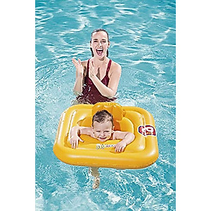 Bestway Swim Safe Swim Seat, Yellow, 1-2 Years, Square