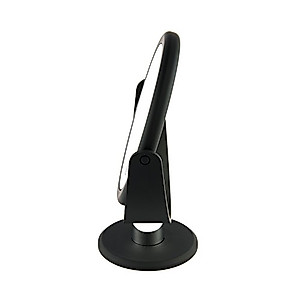 Danielle Portable Two-Sided Vanity Makeup Mirror with 12x Magnification, Midnight Matte Black