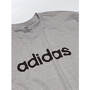 adidas Linear Graphic Tee, Medium Grey Heather/Medium Grey Heather, XX-Large