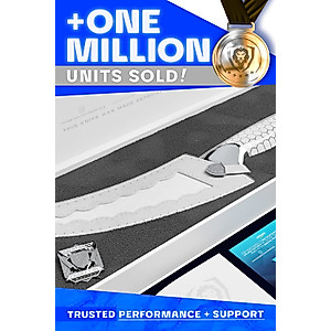 Dalstrong Fillet Knife - 6 inch - Frost Fire Series - High Chromium 10Cr15CoMoV Steel - Frosted Sandblast Finish - White Honeycomb Handle - Meat Boning Knife - Leather Sheath - NSF Certified