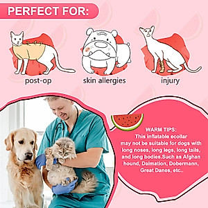 Dog Cone for Large Medium Small Dogs and Cats, Inflatable Dog Donut Collar Cone Soft Recovery Cones for Dogs After Surgery, Adjustable E Collar Does not Block Pet Vision