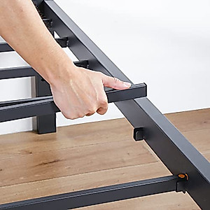 Olee Sleep 18inch Tall Steel Slat / Non-slip Support S-3500 High Profile Platform Bed Frame, Twin