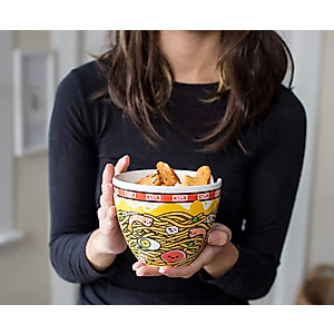 Toynk Sunken Noodles Japanese Dinnerware Set | 16-Ounce Ramen Bowl and Chopsticks