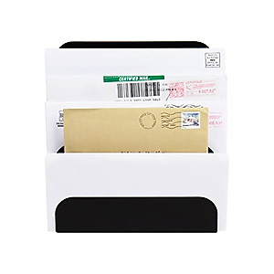 Mind Reader Vertical Desk File Organizer, 6 Slots, Black