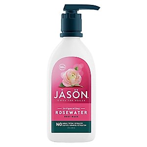Jason Natural Body Wash & Shower Gel, Invigorating Rosewater, 30 Oz (Pack of 1)