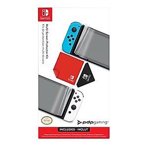 PDP Gaming Multi-Screen Protector Kit Licensed for Nintendo Switch and Nintendo Switch OLED: Includes 2 HD Screen Protectors, Cleaning Cloth, Applicator, Scratch-resistant Anti-fingerprint Durable
