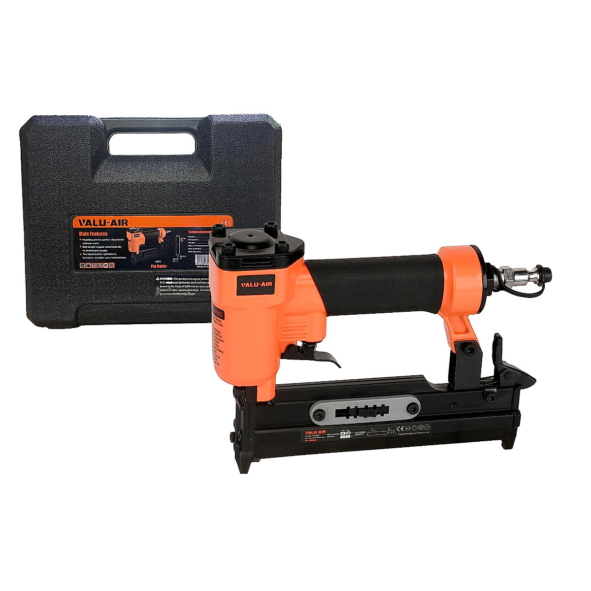 Valu-Air H625 23 Gauge Pneumatic Micro Pin Nailer/Pinner - 1/2-Inch to 1-Inch