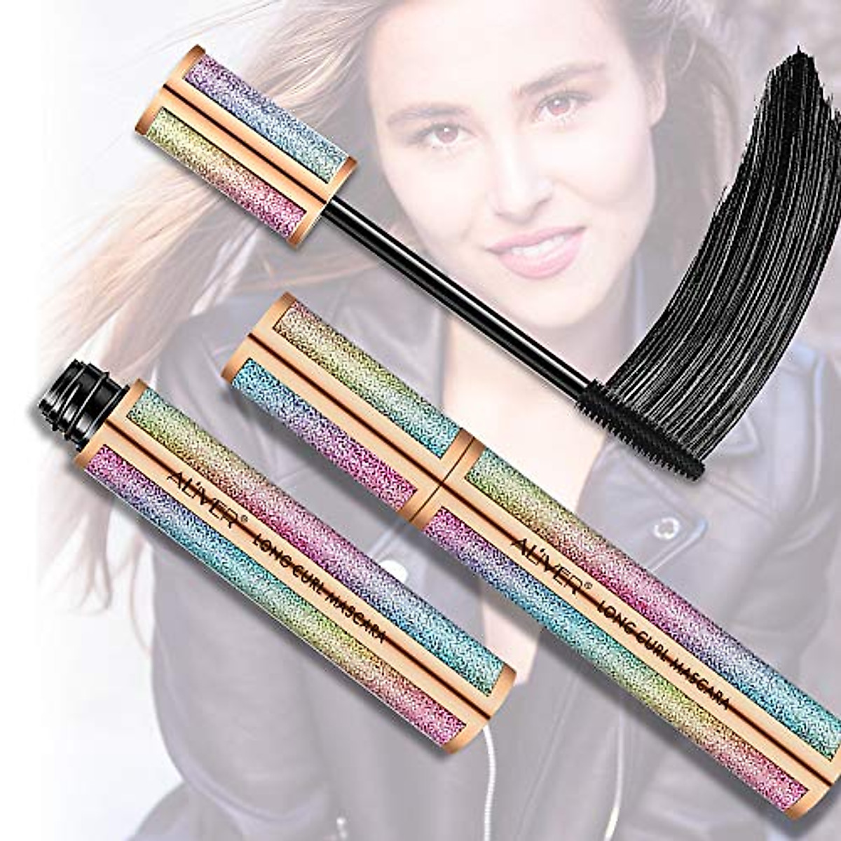 4D Silk Fiber Lash Mascara, Natural Smudge-proof & Waterproof , Black Thickening Lengthening No Clumping, Fuller Lashes, Lasting All Day (1 Tube 4D)