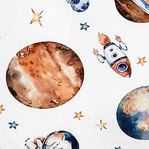 Outer Space Changing Pad Cover - Jersey Knit Cotton - Unique Watercolor Design