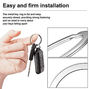 60PCS Key Rings Bulk ,Flat Keychain Ring Split Key Ring for Home Car Keys Organization Office (0.98INCH, 1.10INCH, 1.25INCH, 1.37INCH)(Silver)