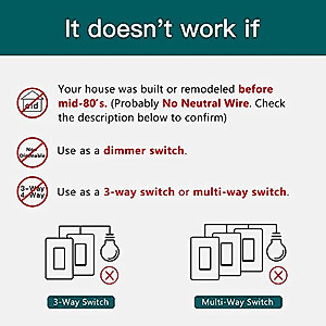 4 Pack Smart Dimmer Switch + 4 Pack Smart Light Switch Bundles