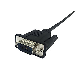 CERRXIAN 1ft VGA SVGA 15 Pin HD15 Male to Female Adapter Video Monitor Extension Cable for PC Laptop TV Porjector(mf)