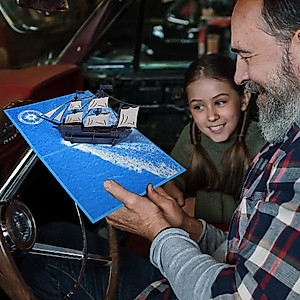 Magic Ants 3D Pirate Ship Pop Up Card - Handmade Greeting Card for Kids, Dad, Husband - Perfect for Birthdays, Fathers Day, Graduation, Anniversaries, and All Occasions