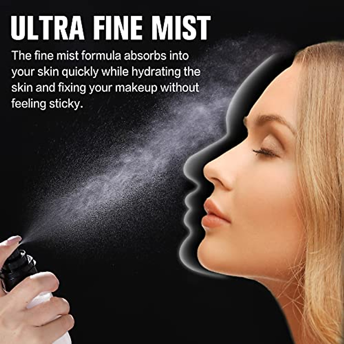 UCANBEMAKEUP Dewy Makeup Setting Spray Shimmer Glow Finish Hydrating Illuminating Finishing Spray for face Lightweight Long Lasting Make Up Fixing Hydrate Skin for a Bright Look 3.15 Fl Oz