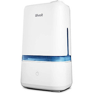 LEVOIT 4L Humidifiers for Bedroom Large Room & Essential Oil Diffuser, Ultrasonic Quiet Cool Mist for Baby, Plants, Last up to 40Hours, Dual 360° Rotation Nozzles, Handle Design, Auto Shut Off, Blue