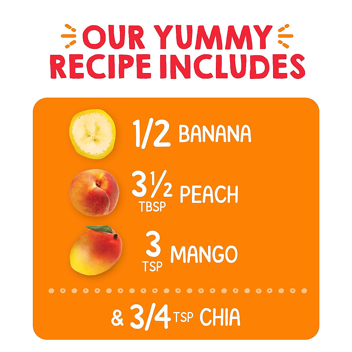 Happy Tot Organic Stage 4 Super Foods, Bananas, Peaches & Mangos + Super Chia, 4.22 Ounce (Pack of 8)