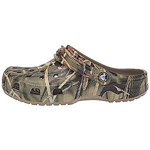 Crocs Kids' Classic Realtree Clog | Camo Shoes , Khaki, 3 Little Kid