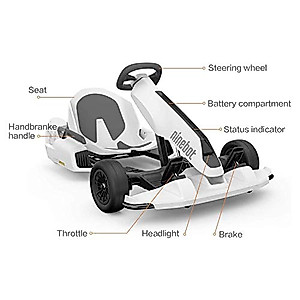 Segway Ninebot S (White) and GoKart Drift Kit Bundle