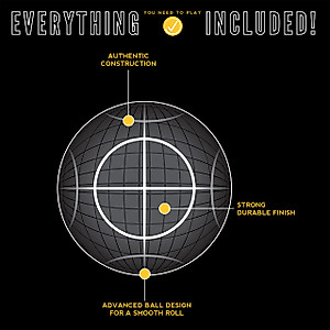 Franklin Sports Bocce Sets - Regulation Bocce Balls and Pallino - Beach and Lawn Bocce Set for Adults - Advanced, 90mm