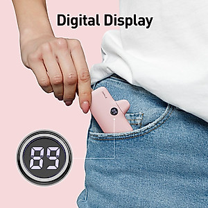 iWALK Portable Charger 4800mAh 20W USB C Power Bank Small Fast Charging Docking Battery Pack with LED Display Compatible iPhone 15,15 Plus,15 Pro,15 Pro Max,Pink, Pink for iP15, DBL5000PNC