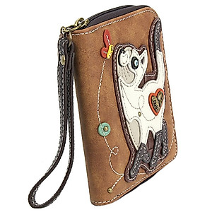 Chala Slim Cat Zip-Around Wristlet Wallet - Cat Lover Gift