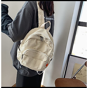 GGOOB Small Backpack Purse for Women Womens Backpack Purse for Women Mini Backpack Purse Aesthetic Purse (White)