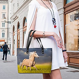 Womens Handbag Horse Leather Tote Bag Top Handle Satchel Bags For Lady