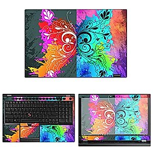 Decalrus - Protective Decal Floral Skin Sticker for Lenovo ThinkPad P53 (15.6" Screen) case Cover wrap LEthnkpd15_P53-224