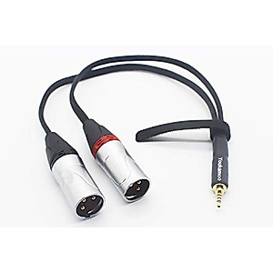 Youkamoo 2.5mm Trrs to Dual XLR Male Cable Balanced Audio Headphone Adapter Cable 1 FT 0.3M