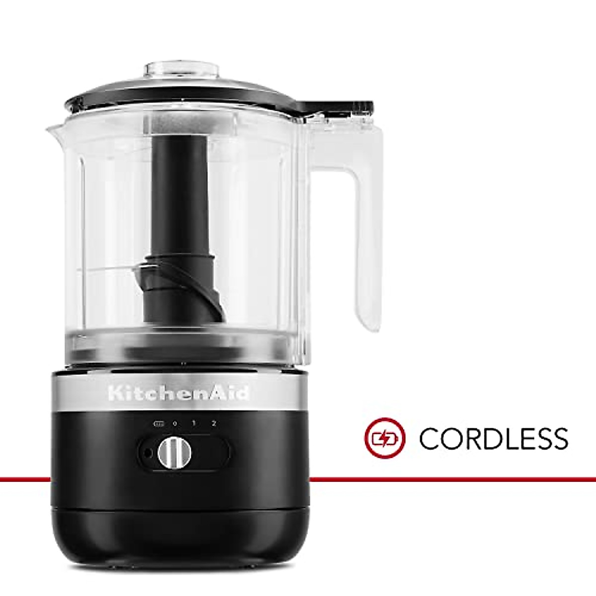 KitchenAid 5 Cup Cordless Food Chopper, Matte Black