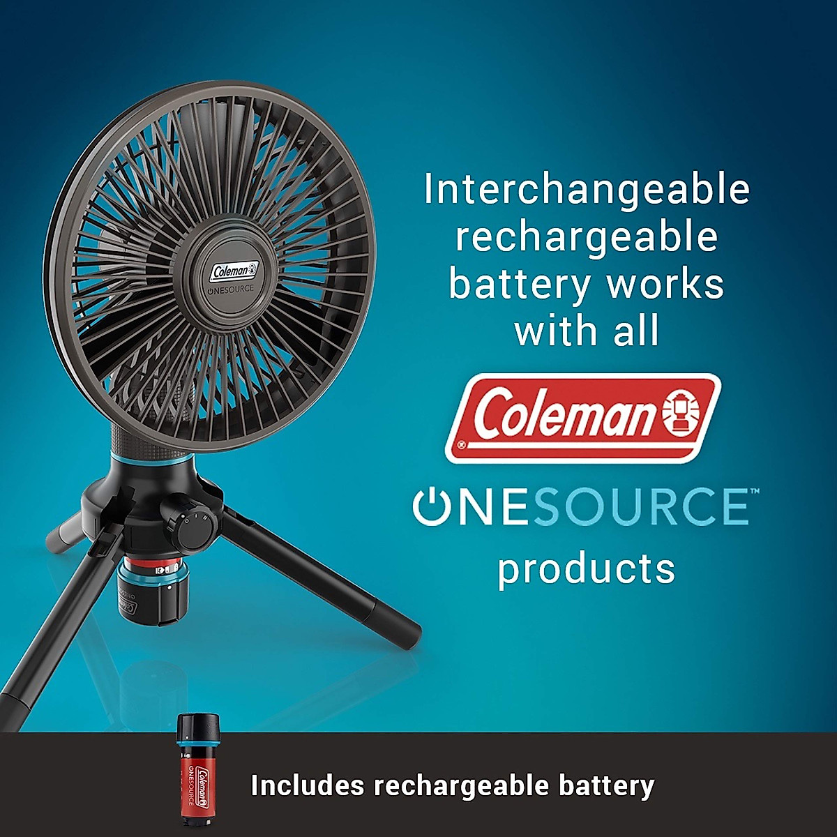 Coleman OneSource Rechargeable LED Lantern (1000 Lumens) and Fan Bundle