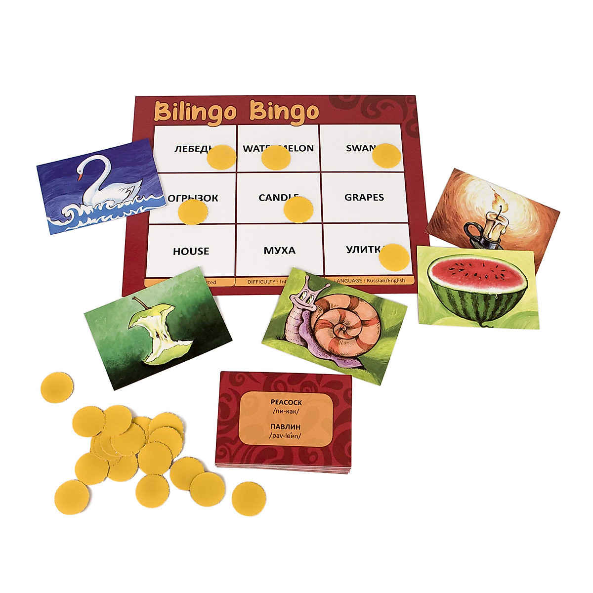 Bilingo Bingo - Bilingual Game English/Russian by Terra Oris