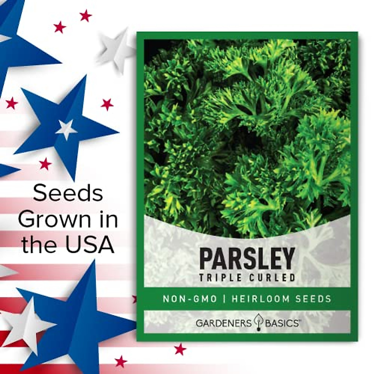 Curled Parsley Seeds for Planting Indoors and Outdoors Heirloom, Open-Pollinated, Non-GMO Curly Herb Variety- Great for Home Gardens and More by Gardeners Basics