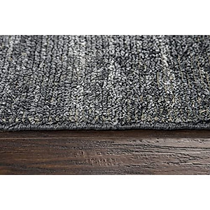 Rizzy Home | GH719A | Grand Haven Collection | Wool / Viscose Area Rug | 8' x 10' | Denim /Gray/Rust/Blue Solid