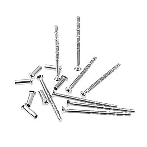 Rrina 8Pcs M4x60 Phillips Drive Flat Countersunk Head Fixing Cutting Slot Articulated Bolts Sleeves for Door Handle Hardware Lever Handle Screws Connecting