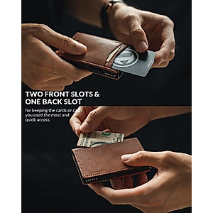 VULKIT Men's Slim Wallet Pop Up Card Holder RFID Blocking Metal Wallet Minimalist Design Holds Up to 11 Cards