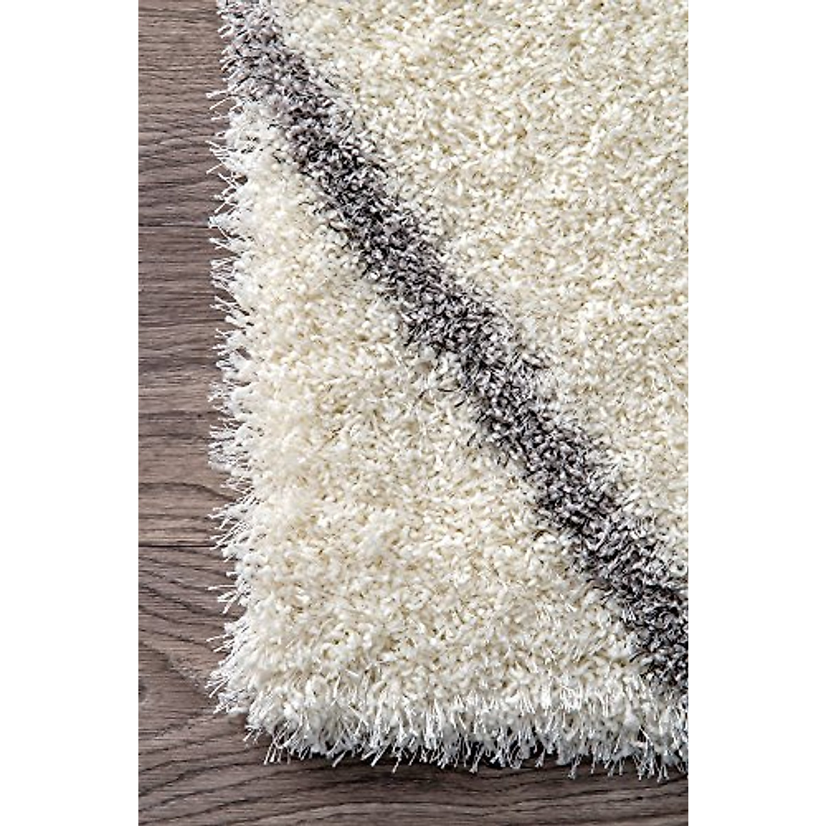 nuLOOM Machine Made Diamond Shag Area Rug, 4x6, Gray