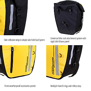 OverBoard Waterproof Classic Pannier, Yellow, 17-Liter