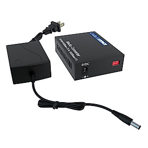 CableRack Gigabit Media Converter LC Single-Mode Fiber Media Converter, up to 10KM, 10/100/1000Base-Tx to 1000Base-LX (LX Transceiver Included)