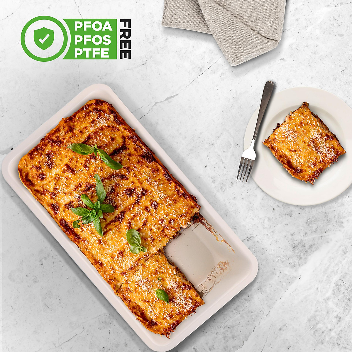 NutriChef 9-inch Ceramic Bread Loaf Pan, Non-Stick Coated Layer Surface, Great for Food Preparation, Serving, Pastry Dessert Baking