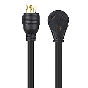 Cable Matters 4 Prong 30 AMP Generator Adapter (30 AMP RV Adapter, Generator Cord) - 1.5 Feet (NEMA L14-30P to TT-30R)