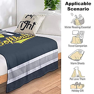 Feim-AO Ive Love - Softball Home Blanket Anti-Static Nap Blanket Luxury Velvet Fleece Blanket Thermal Throw Sleeping Blankets for Sofa Bed Couch
