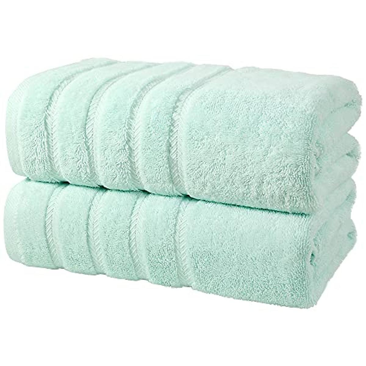 Comfort Realm Ultra Soft Towel Set, Combed Cotton 600 GSM 100 Percent Cotton (Mint, 2 Bath Sheet)