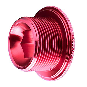 Saipe 2 Pcs Bicycle Crank Screws M20 Crank Arm Screws Crank Fixing Bolt Aluminum Alloy CNC Crankset Screws for MTB Mountain Road Bike Riding (Red)