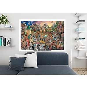 A Magical Mystery Tour of 100 Beatles Songs by Tom Masse 32x22 Music Art Print Poster Wall Decor Rock and Roll Man Cave