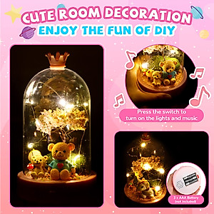 SEKEAHU Satkago Crafts for Girls Ages 4-8 8-12, Music Box and LED Novelty Toys Christmas Gifts Arts and Crafts for Kids Ages 8-12 4-8