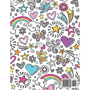 Sketchbook for Girls: Blank Pages, 110 pages, White paper, Sketch, Doodle and Draw