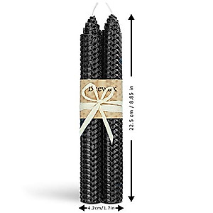 LA BELLEFÉE 16 Pcs Beeswax Candles Natural Honeycomb Candles, Handmade Beeswax Taper Candles, Non Scented Candles for Home & Church, Romantic Candlelit Dinner, 9 Inch Each
